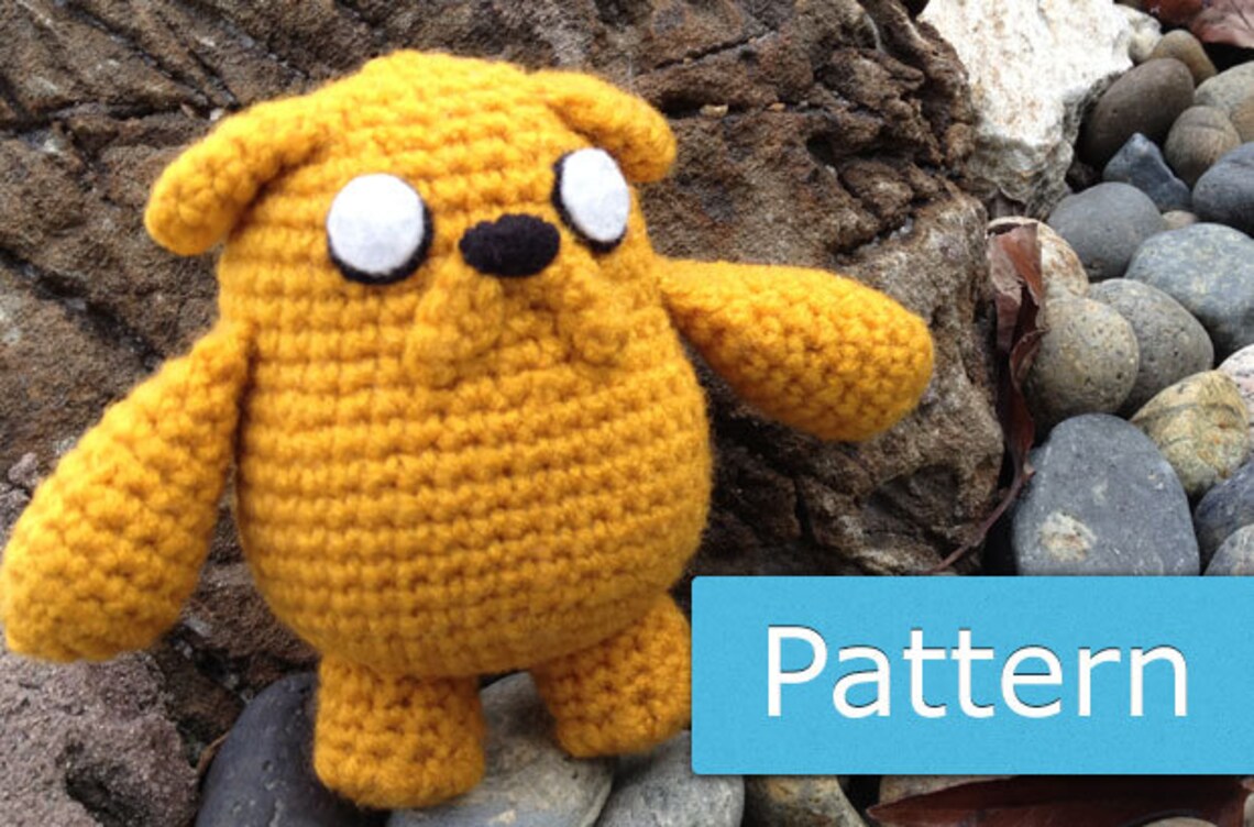 Adventure Time Jake Crochet Amigurumi Pattern, Dog Amigurumi Plushie ...