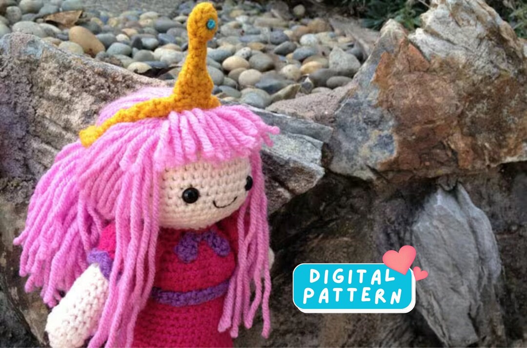 Adventure Time Princess Bubblegum Crochet Amigurumi Pattern, Amigurumi Crochet Doll Pattern ...