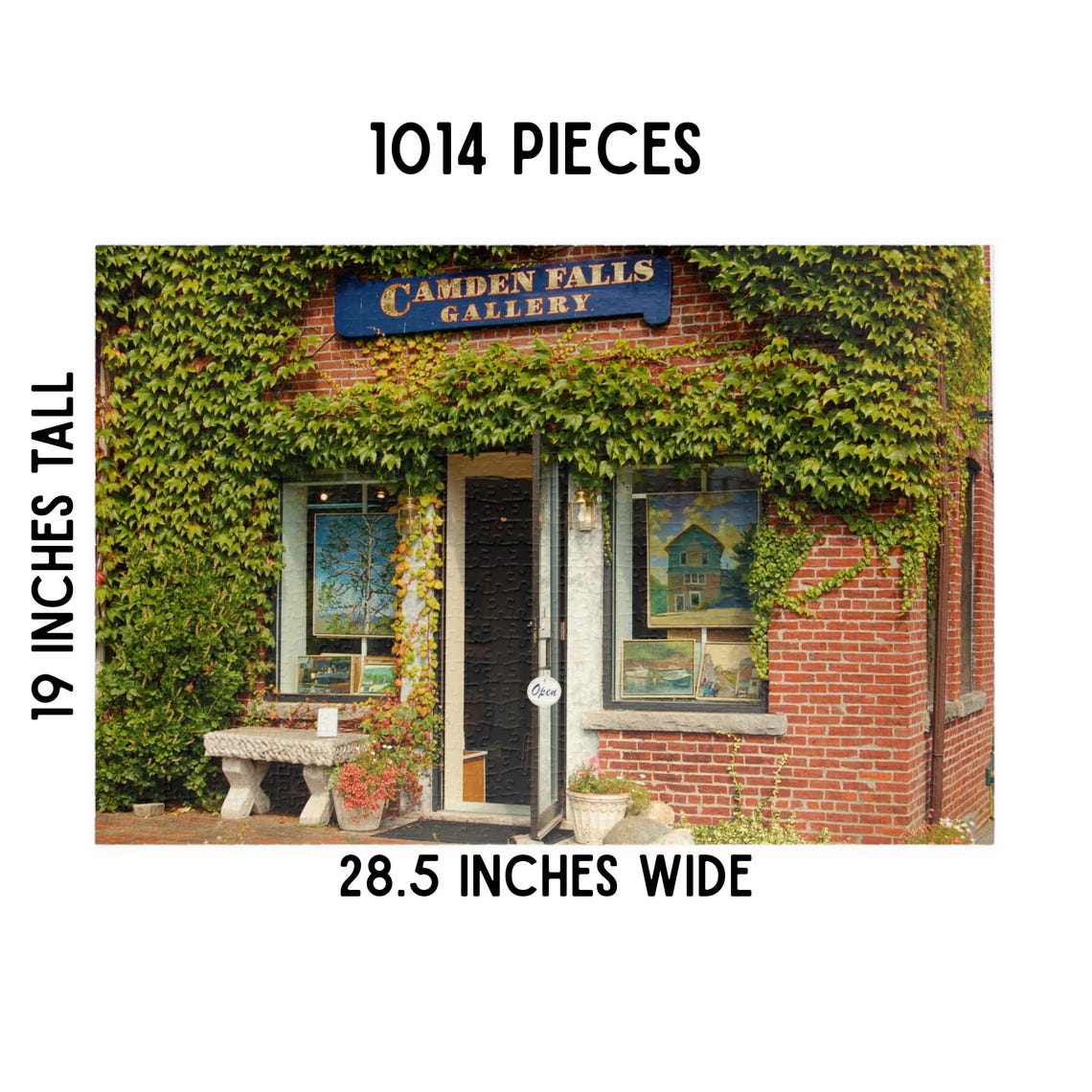 Camden Falls Gallery Puzzle, Maine Art Jigsaw Puzzle, Coastal Brick ...