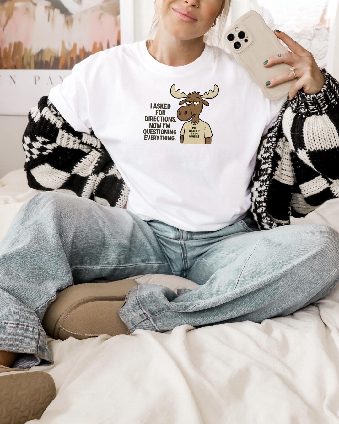 Snarky Maine Moose T-shirt - Funny Vacation Souvenir Tee for Maine ...