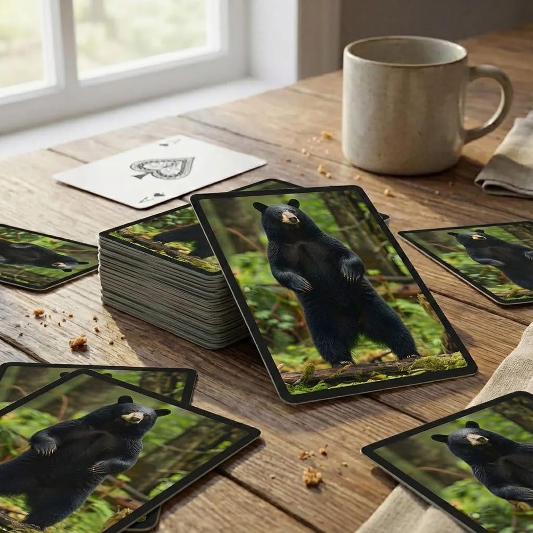Maine Black Bear Playing Cards – Unique Wildlife Art Deck - Etsy