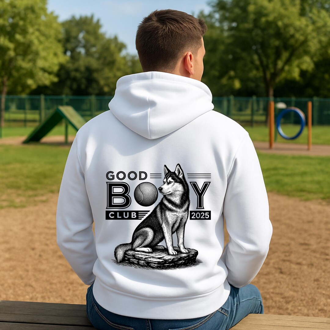 Husky Hoodie for Men Siberian Husky Sweatshirt Husky Lover Gift for Him ...