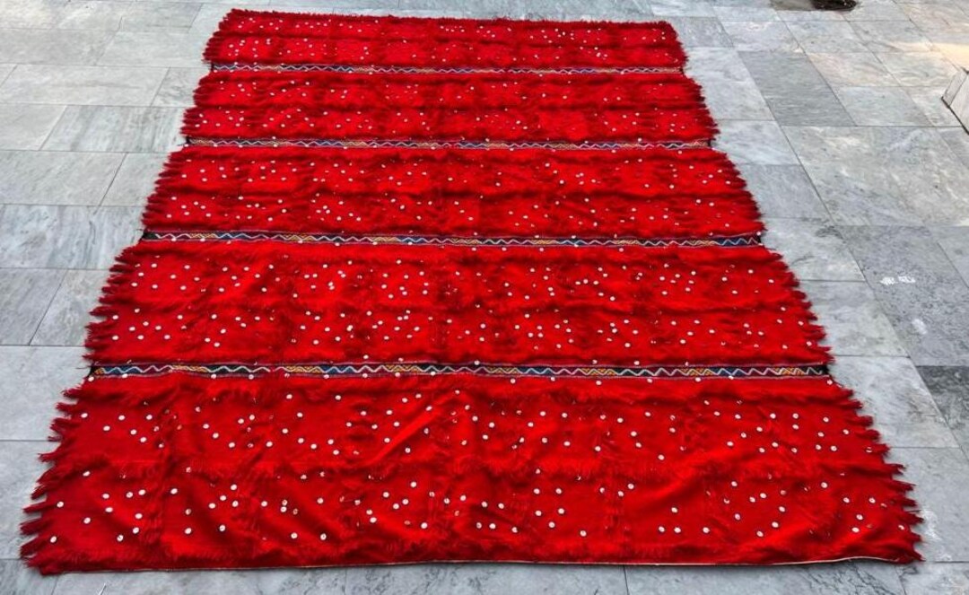 Vintage Moroccan Sabra Kilim Rug 8x6 Ft - Boho Flatweave Home Decor - Etsy