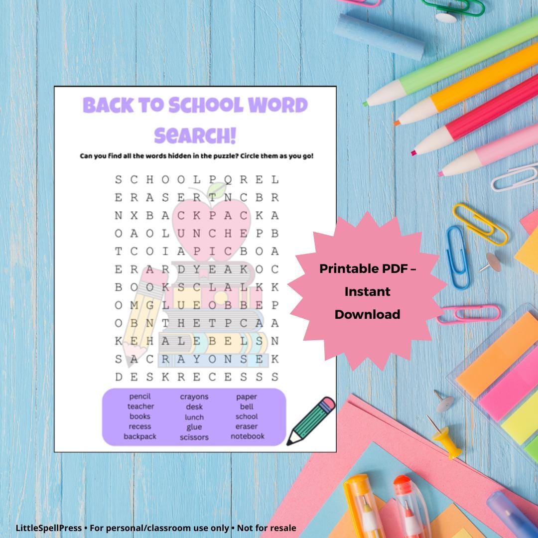 Back to School Printable Bundle | Teacher & Student Resources ...