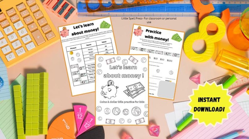 Let’s Learn About Money! | Printable Money Worksheets for Kids | U.S ...