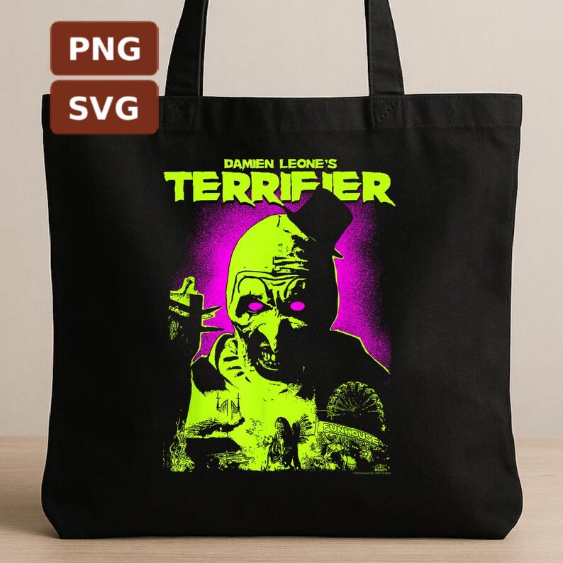 Terrifier Glowing Eyes Art Neon Poster Horror SVG PNG — Horror Movie ...