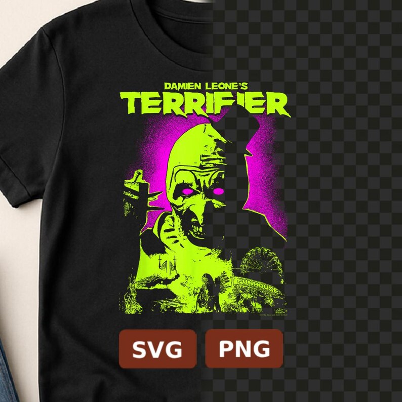 Terrifier Glowing Eyes Art Neon Poster Horror SVG PNG — Horror Movie ...