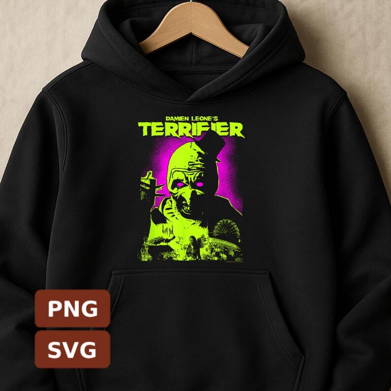 Terrifier Glowing Eyes Art Neon Poster Horror SVG PNG — Horror Movie ...