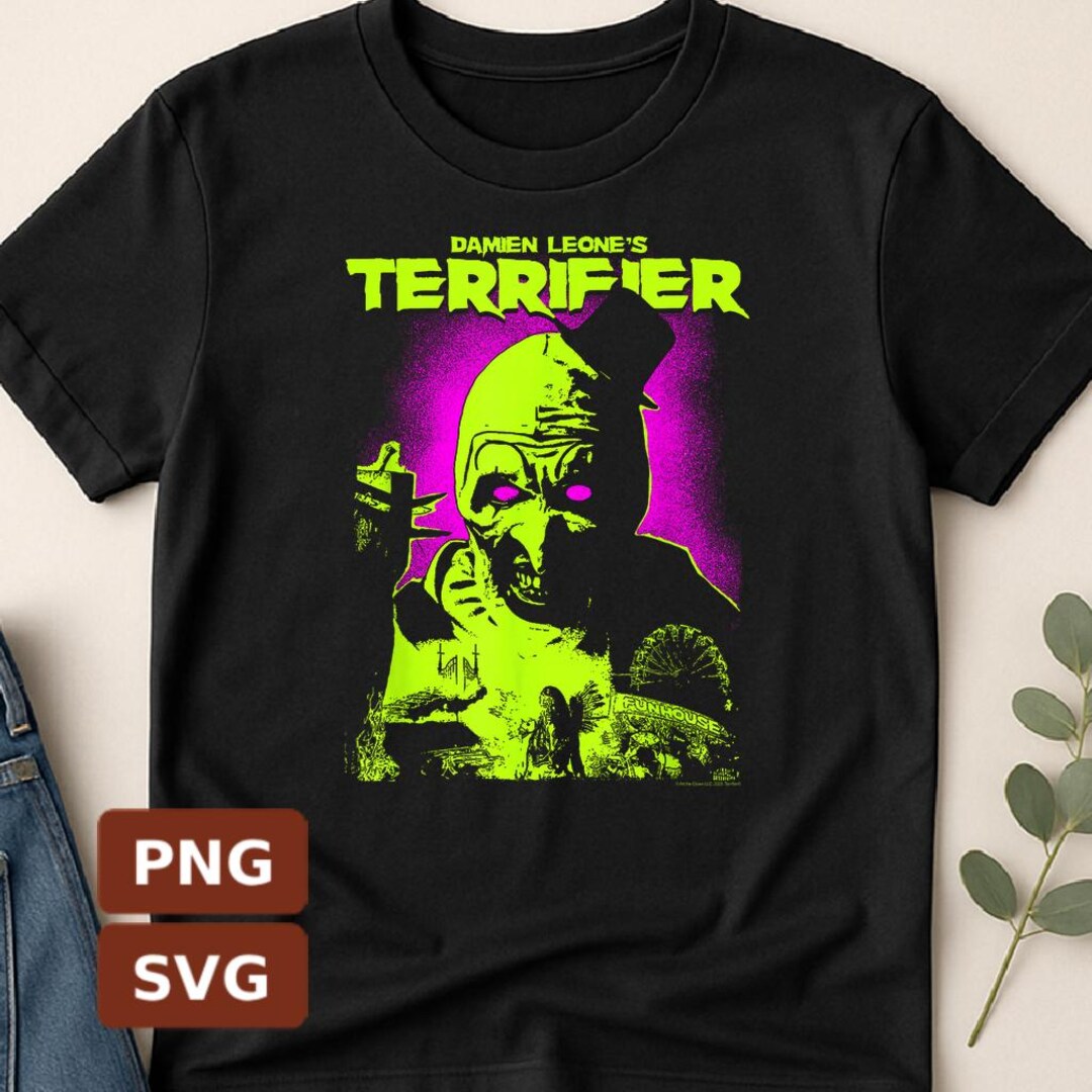 Terrifier Glowing Eyes Art Neon Poster Horror SVG PNG — Horror Movie ...