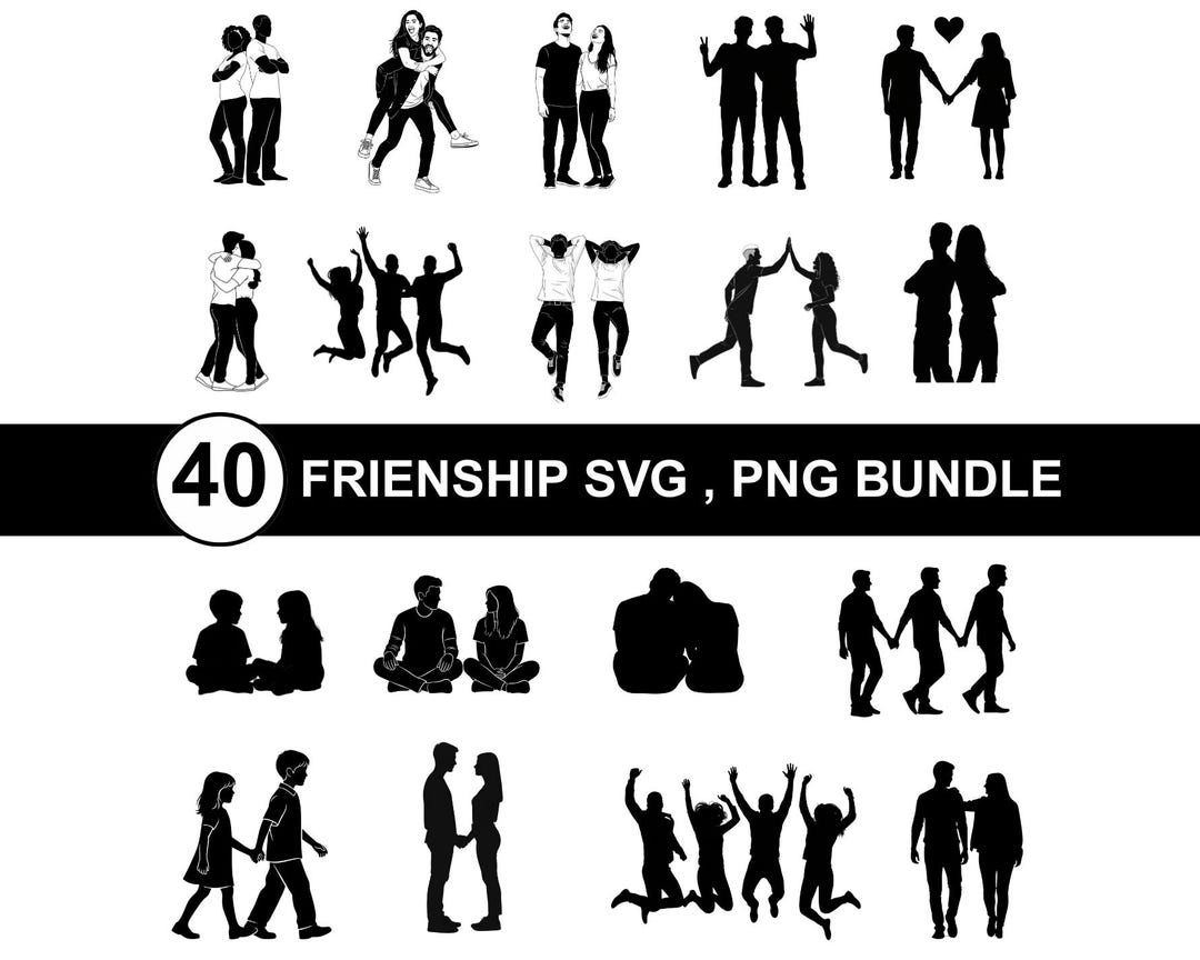 40 Friendship SVG, Friendship Quotes Svg, Funny Friends Svg, Besties ...