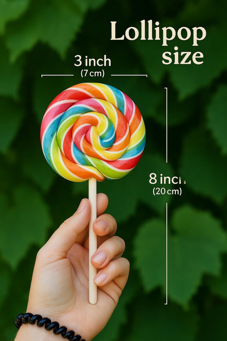 Rainbow Candy Lollipop: Edible Party Favor, Birthday Treat - Etsy
