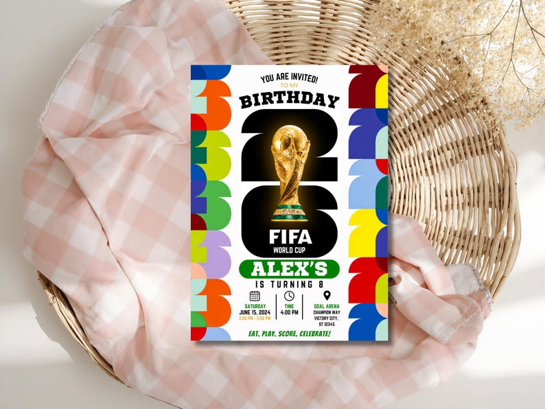 World Cup 2026 Party Invitation, Soccer World Cup, Watch Party Invite ...