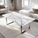 White Italian Marble Rectangle Coffee & Dining Table, Unique Table ...