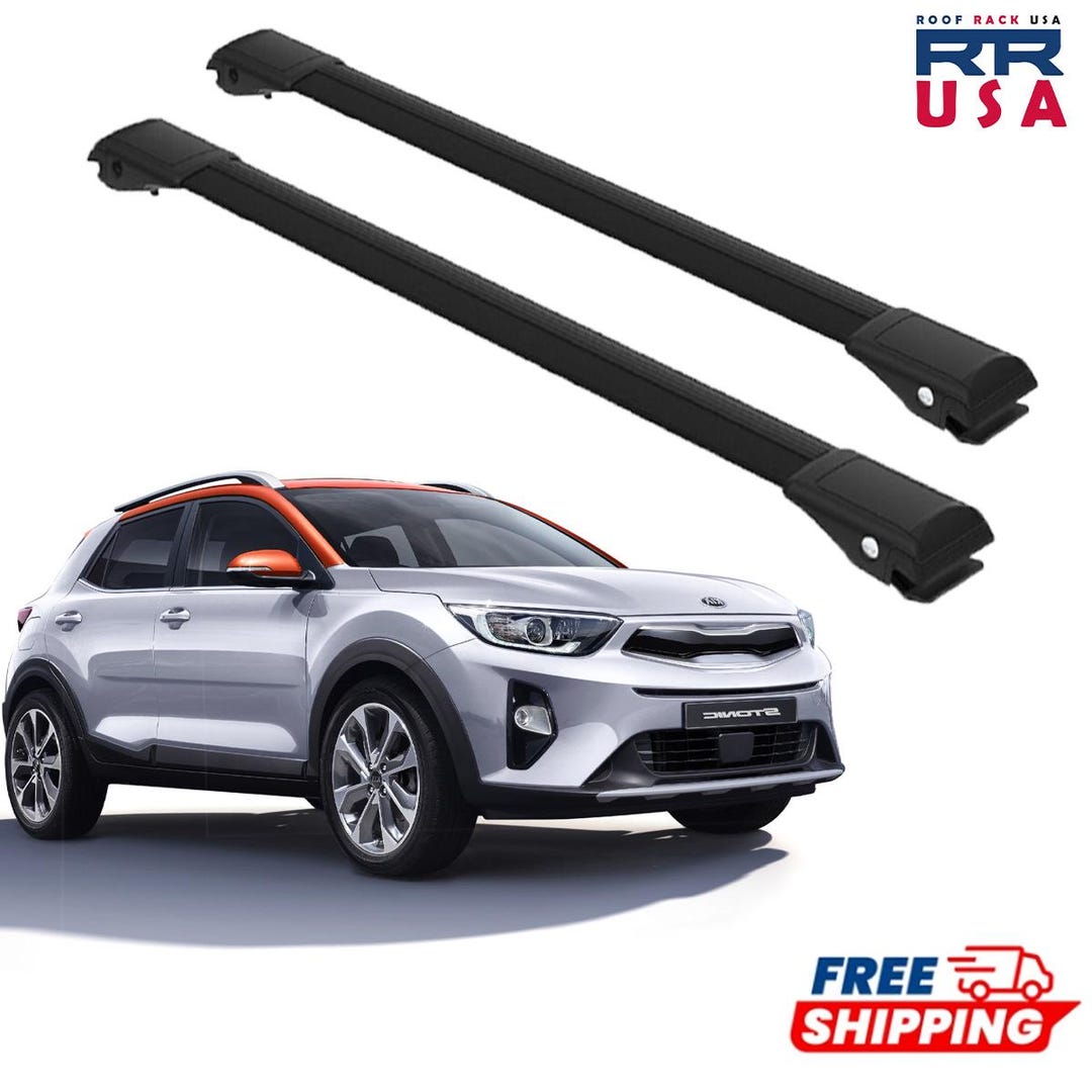 Roof Rack Cross Bars for Kia Stonic Since 2017 Black Wingbar - Etsy