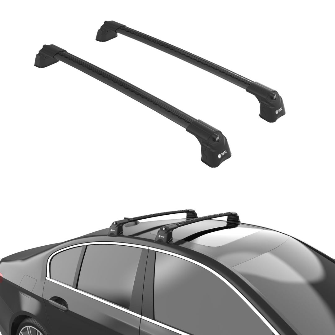 CADDY (2K) VAN 03-19 Roof Rack Cross Bars Black| Fits Factory Fixed ...