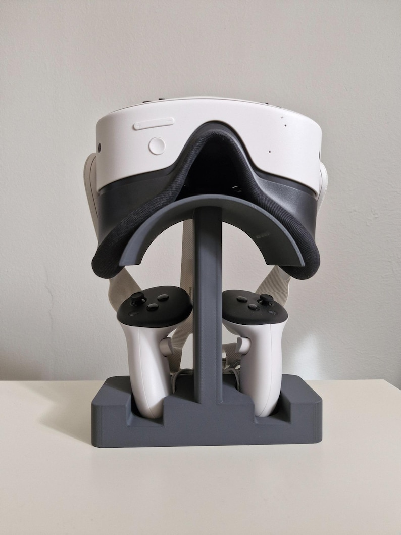 3D Printable VR Headset Stand: Meta Quest 2 & 3 Controller Organizer ...