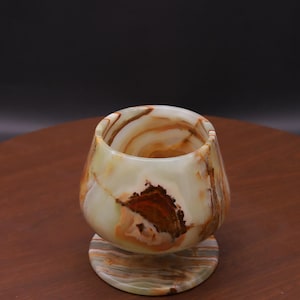 Natural Marble Onyx Goblet Set of 6 –handcrafted Natural Stone Wine ...