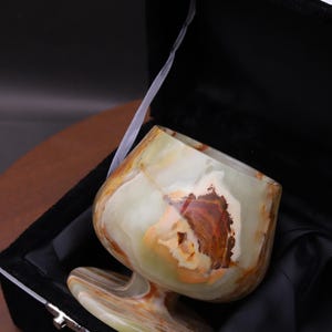 Natural Marble Onyx Goblet Set of 6 –handcrafted Natural Stone Wine ...