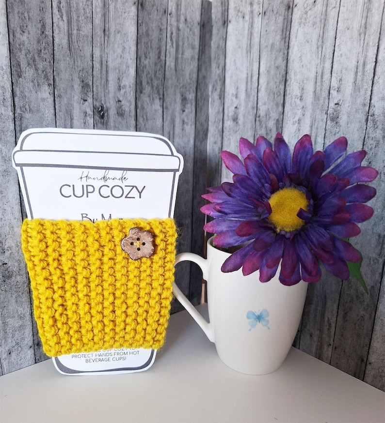 Paper Cup Cozy Knitting Pattern, Easy Garter Stitch Coffee Sleeve, - Etsy