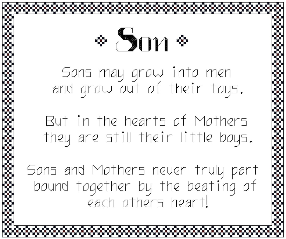 Son Sampler Cross Stitch Pattern Digital Download - Etsy