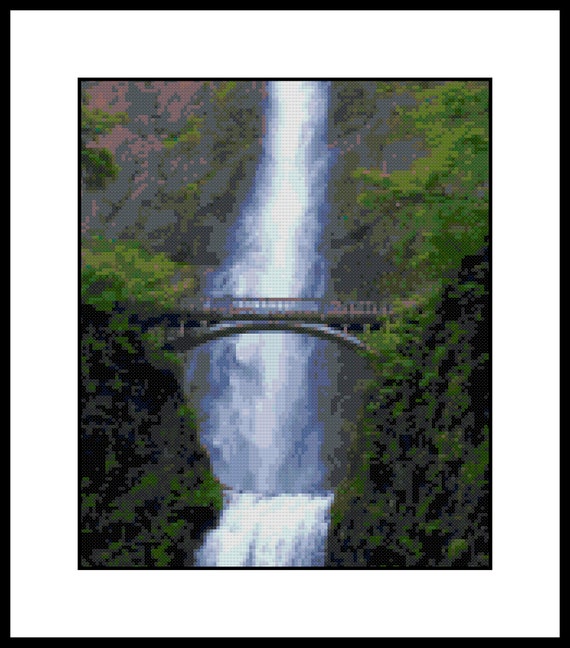 Multnomah Falls Cross Stitch Pattern | Etsy