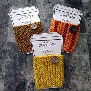 Paper Cup Cozy Knitting Pattern, Easy Garter Stitch Coffee Sleeve, - Etsy