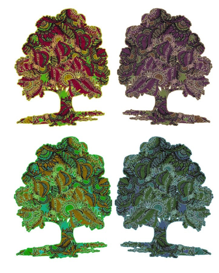 Tree Art Poster Tree Painting Painting Woods Modern Tree - Etsy