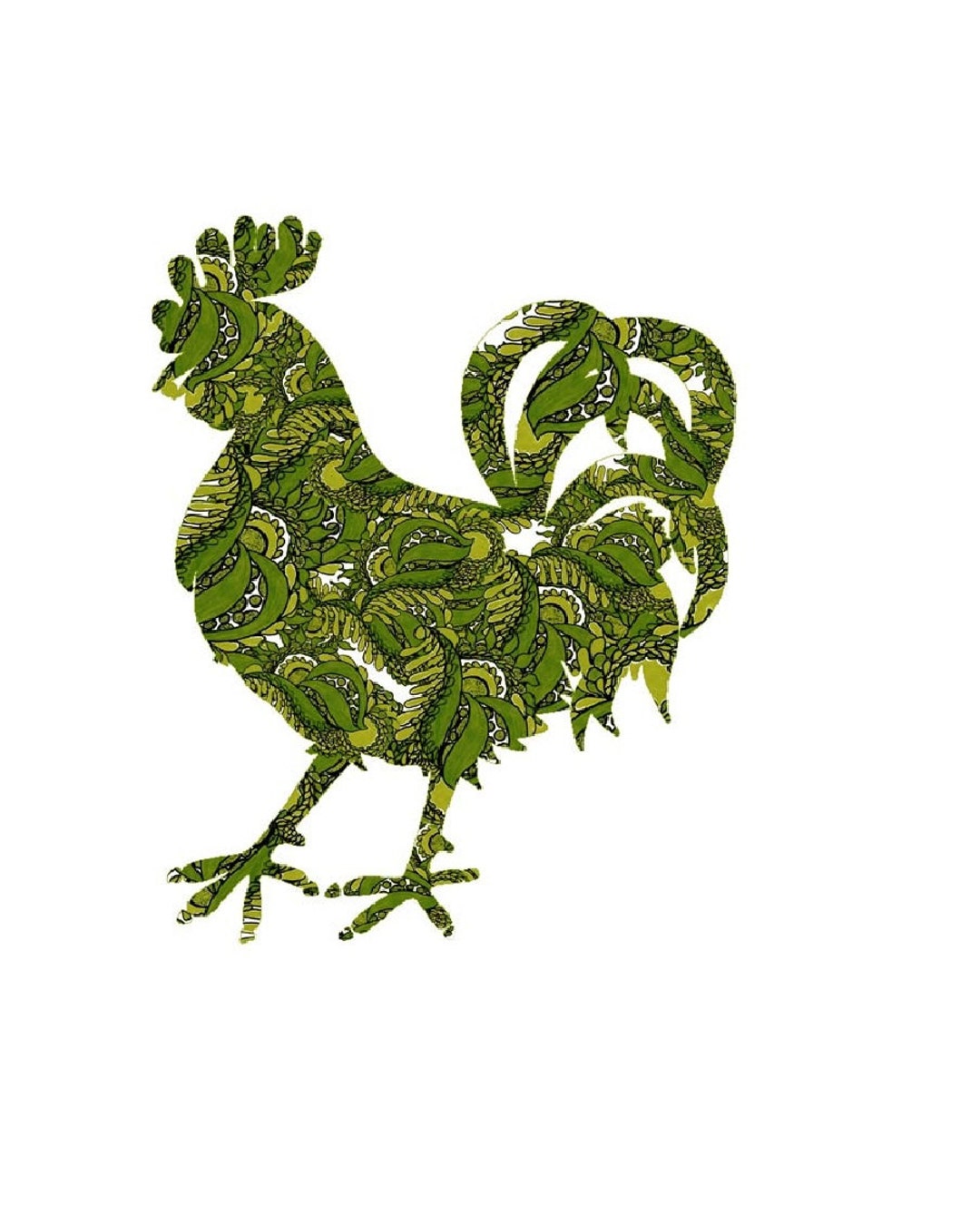 Rooster Painting, Modern Rooster Poster, Farm Animal, Kitchen Wall Art ...