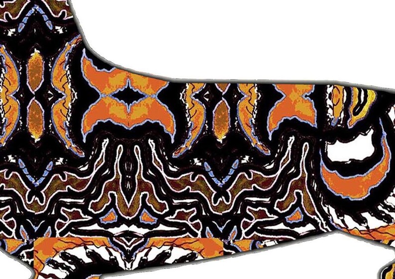 WIENER DOG ART Wiener Dog Painting Silhouette Dog Modern - Etsy