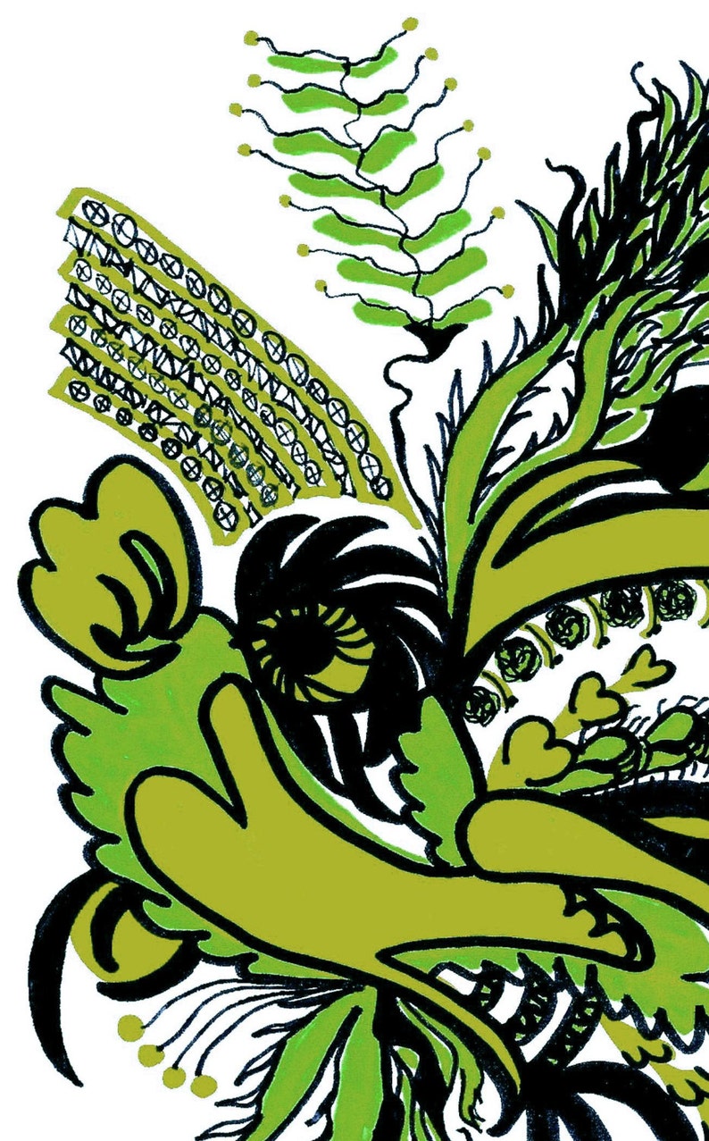 Modern Green Poster, Shades of Greens Wall Art, Abstract Wall Decor ...