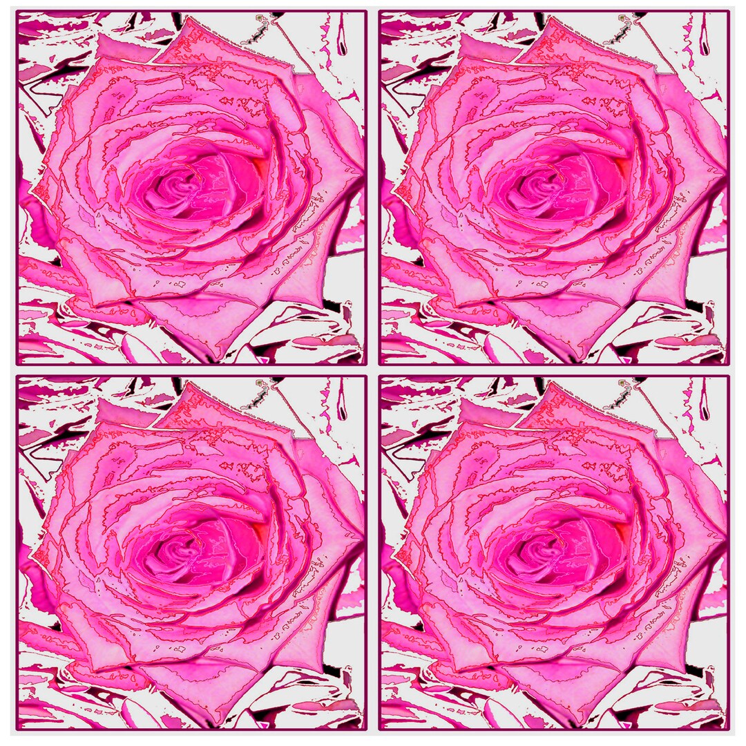 ROSE PAINTING, Pink Roses Wall Art, Modern Rose Painting, Large Flower ...