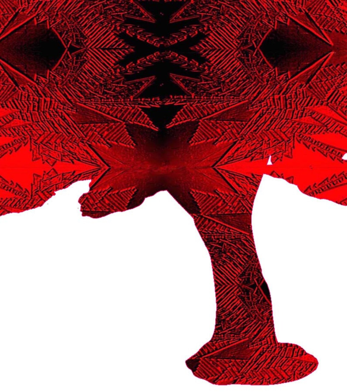 Abstract Tree Painting Red and Black Art Modern Red Art - Etsy