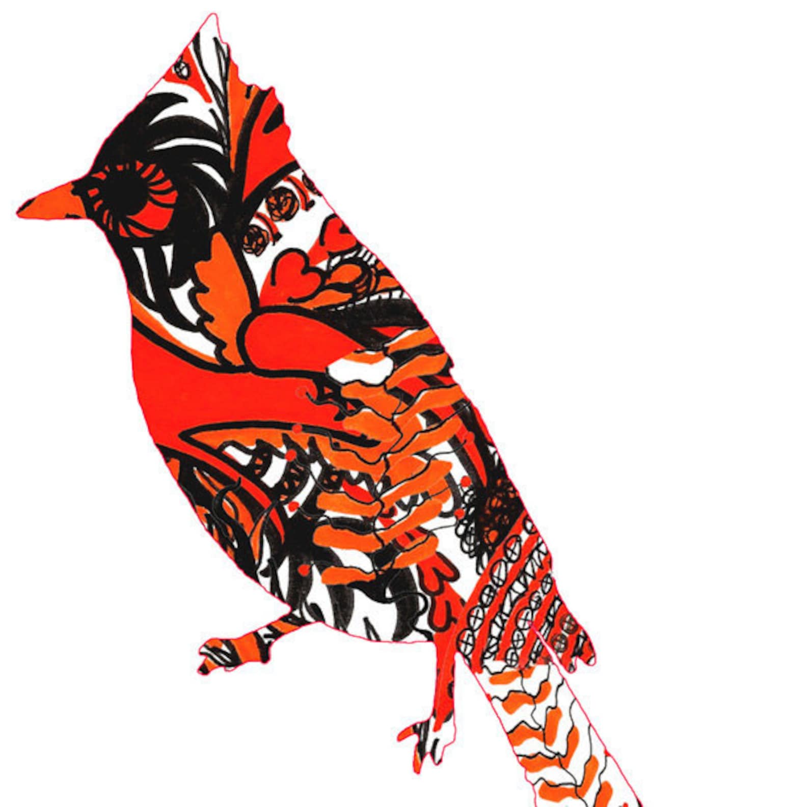 Cardinal Painting, Modern Cardinal Poster, Pop Art Bird Poster, Bird ...