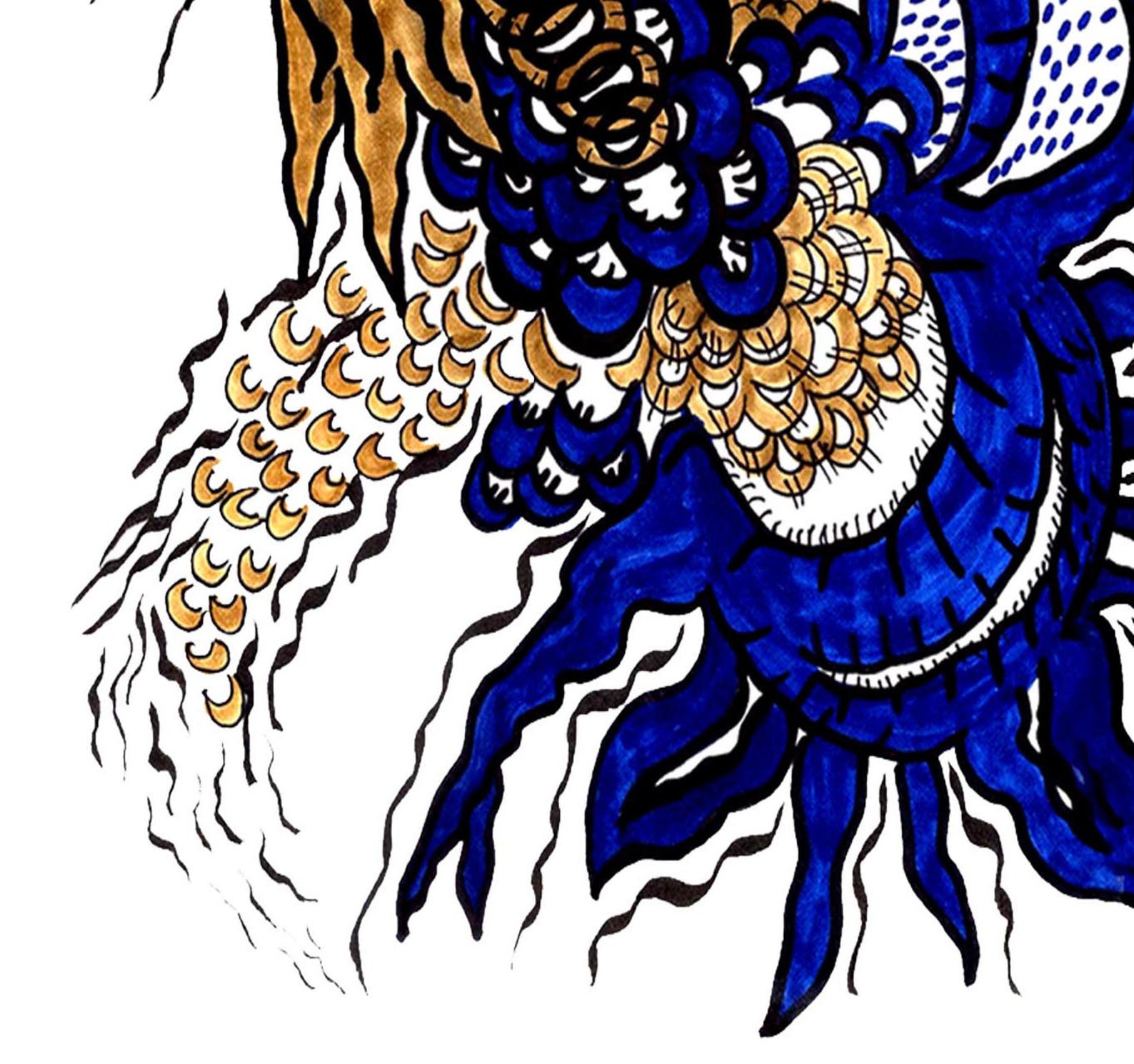 Native American Abstract Art, Native Ameican Indian Decor, Blue and ...