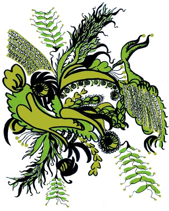 Modern Green Poster, Shades of Greens Wall Art, Abstract Wall Decor ...