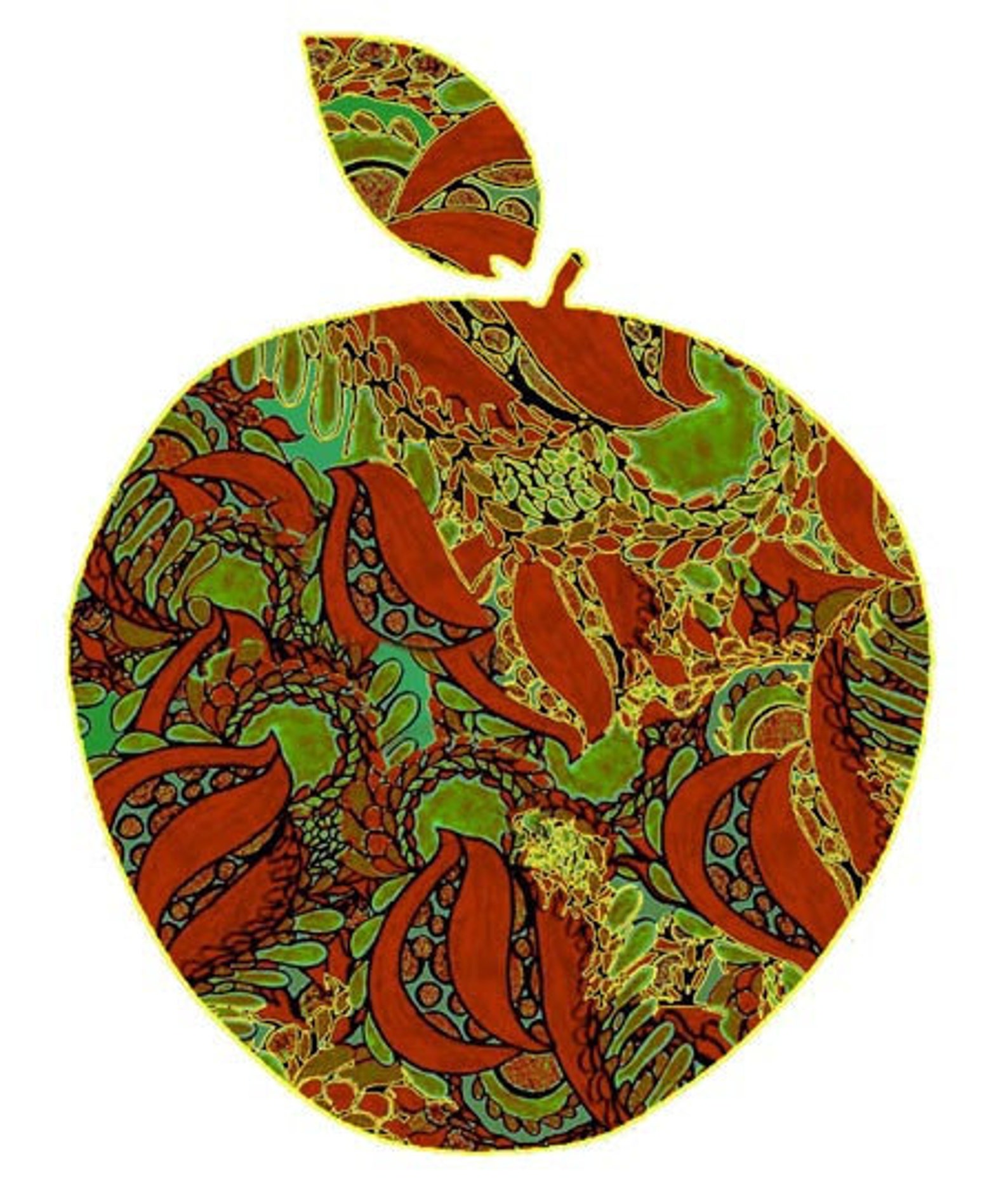 Pop Art Apple, Apple Painting, Apple Lover Gift, Modern Kitchen Art ...