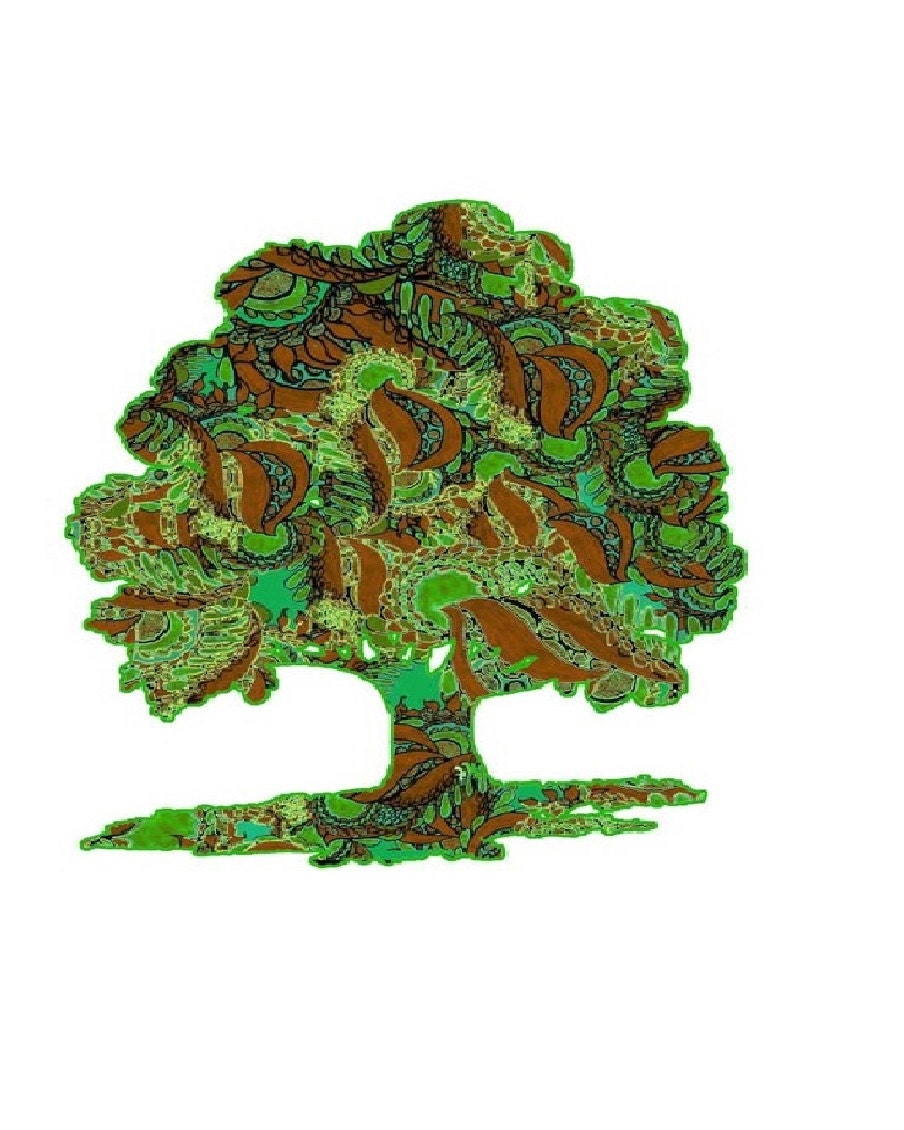 Tree Art Poster, Tree Painting, Painting Woods, Modern Tree, Tree Wall ...