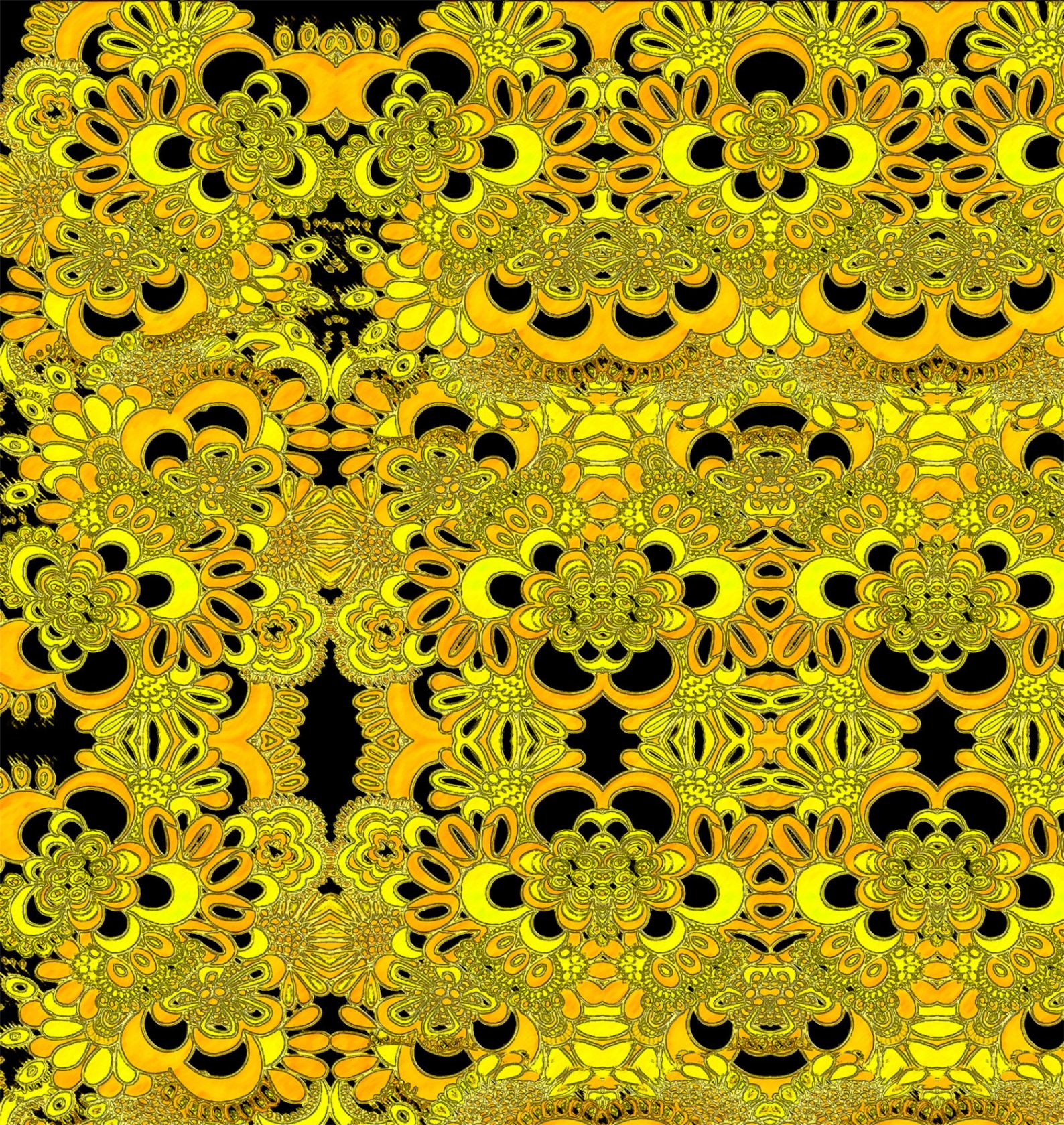 Gold Flowers Art, Gold Art Painting, Gold Wall Decor, Gold and Black ...