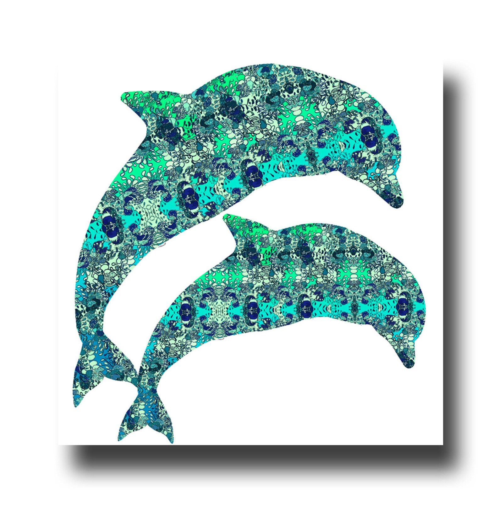 Dolphin Painting, Dolphin Wall Art, Dolphin Art Poster, Abstract ...