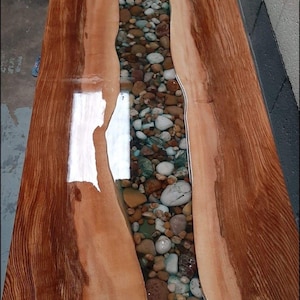 Handmade Epoxy Resin River Table – Custom Wood River Design Coffee or ...
