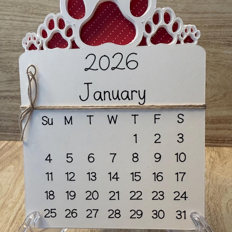 The Paw Print Calendar 2026 - Etsy