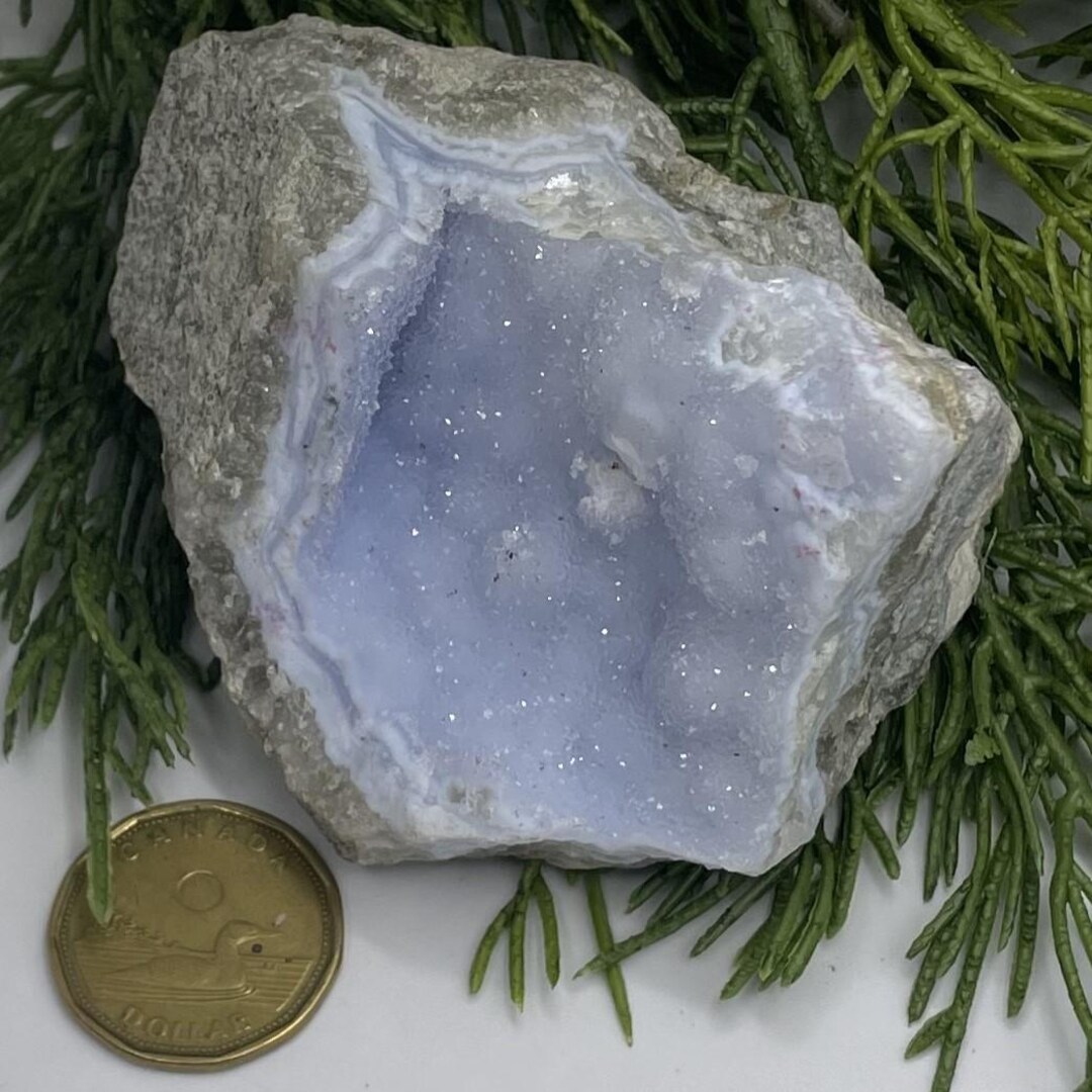 Blue Lace Agate Natural Geodes From Malawi | Calming Energy | Unique ...
