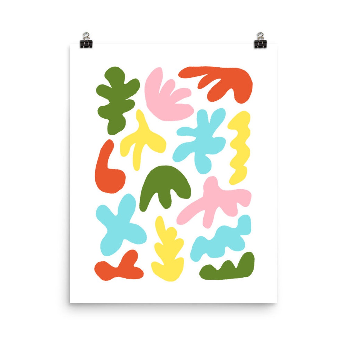 8x10 Multicolor Wall Art Print Hand Drawn Colorful | Etsy