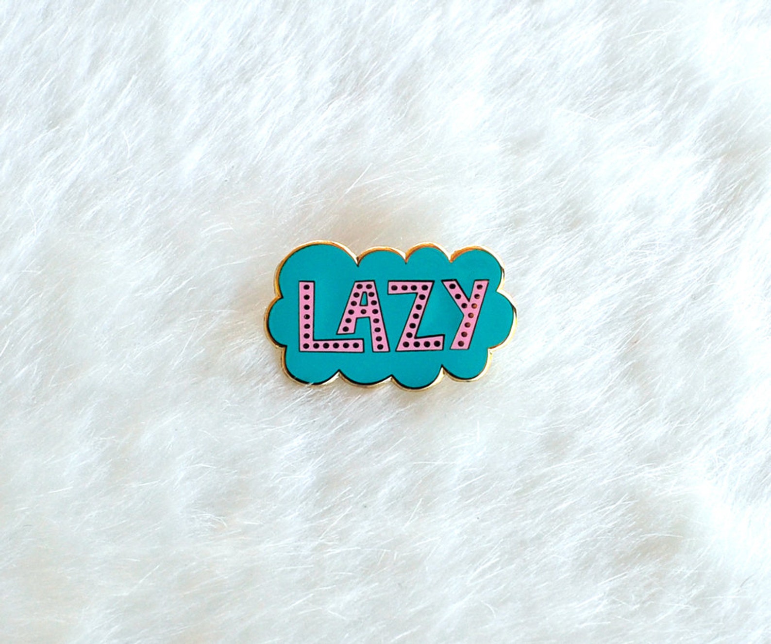 Enamel Pin Hand Lettering Lazy Cloud Gifts Under 10 - Etsy