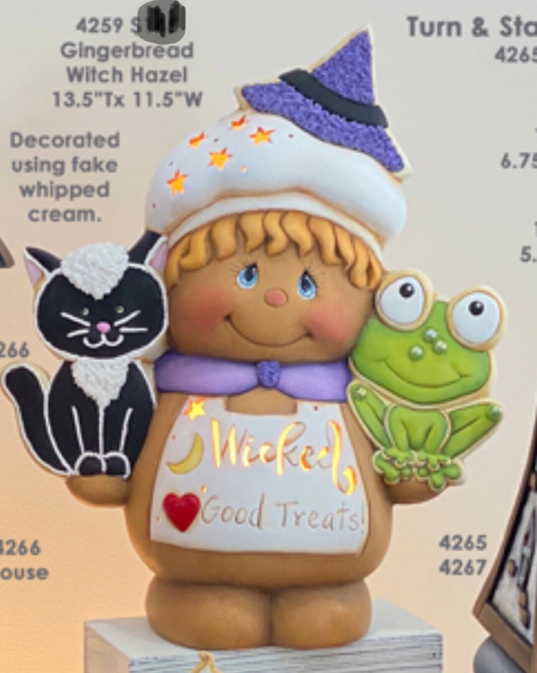 Large 14” Witch Halloween Gingerbread Man WITH Cutouts and Wiring ...