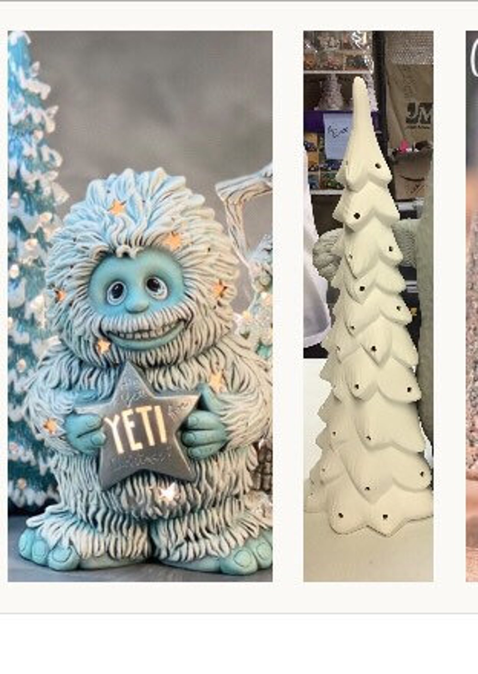 Yeti Ready to Paint With Tree Cuts Wiring and Bulbs-unpainted -please ...