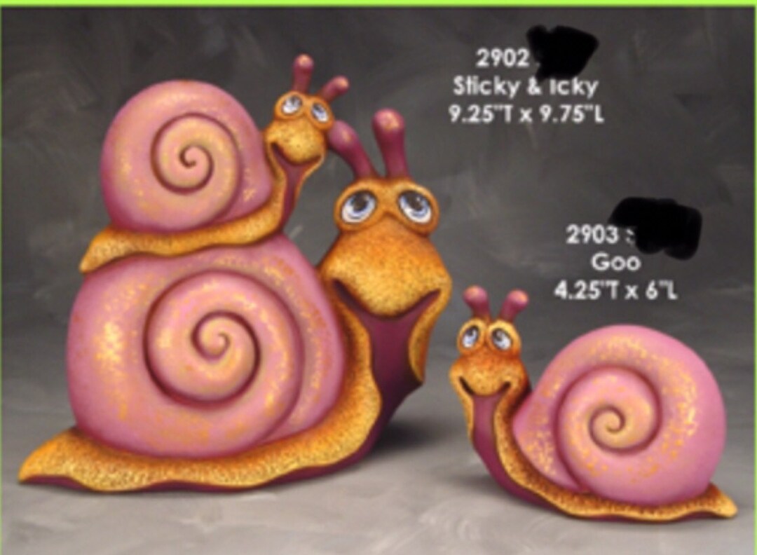 Snail Family UNPAINTED All Three Pieces - Etsy
