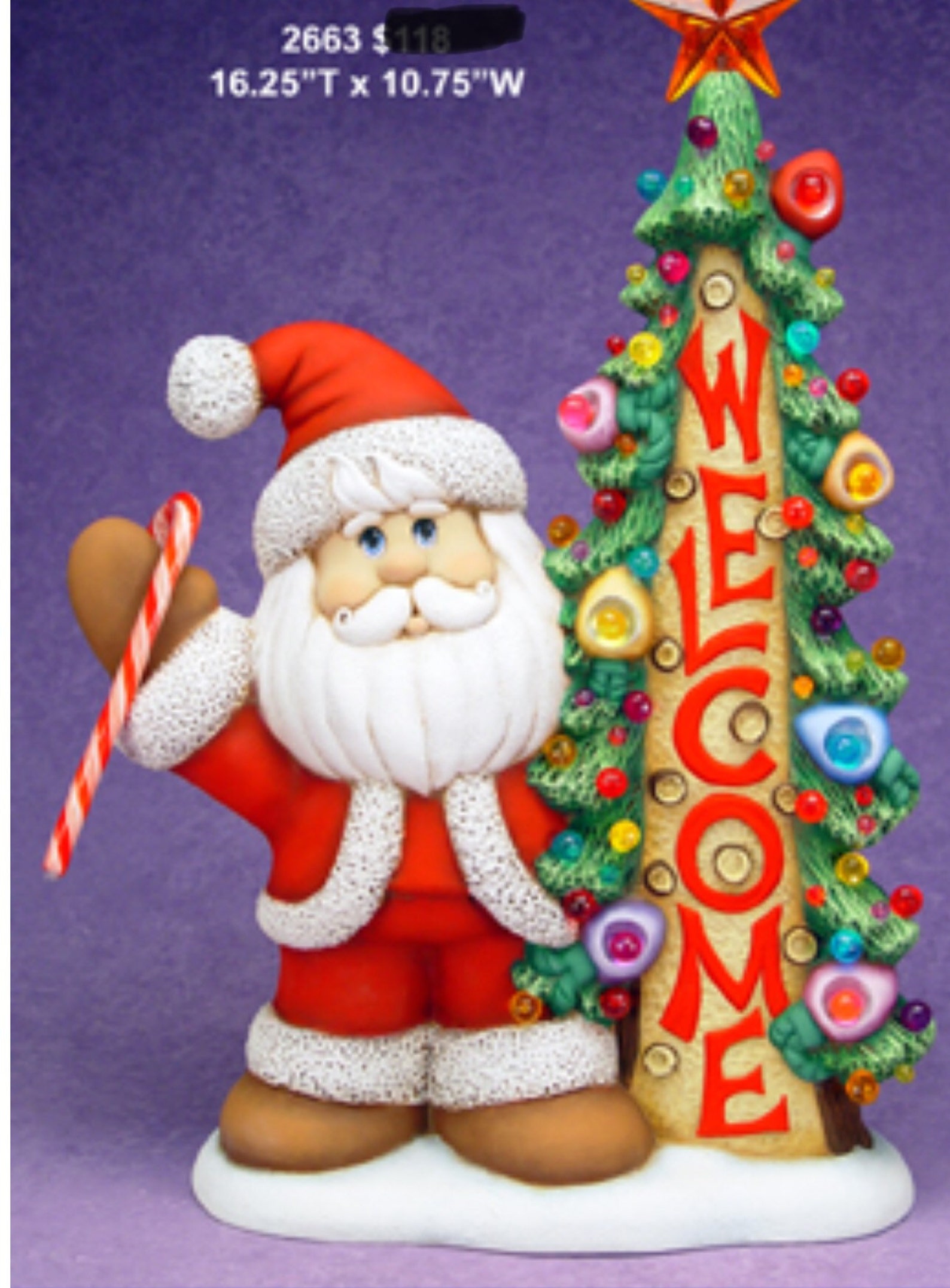 Welcome Santa Ready to Paint unpainted Please Read Policy - Etsy