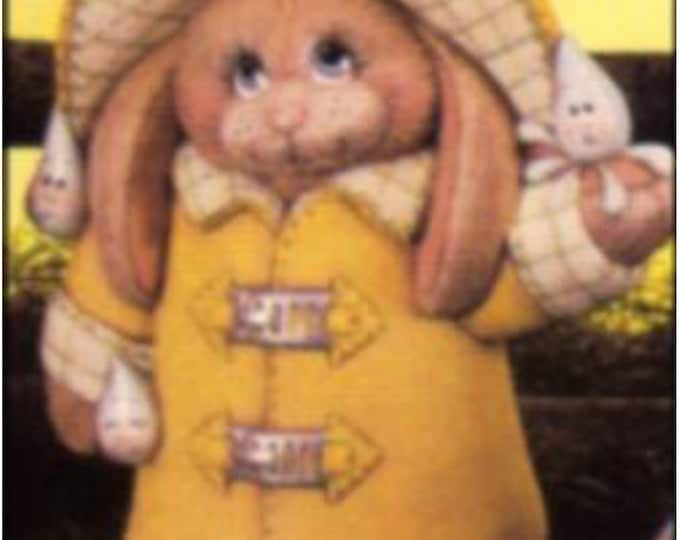 Raincoat Bunny 10 1/2” W Raindrops-unpainted- Please Read Description ...