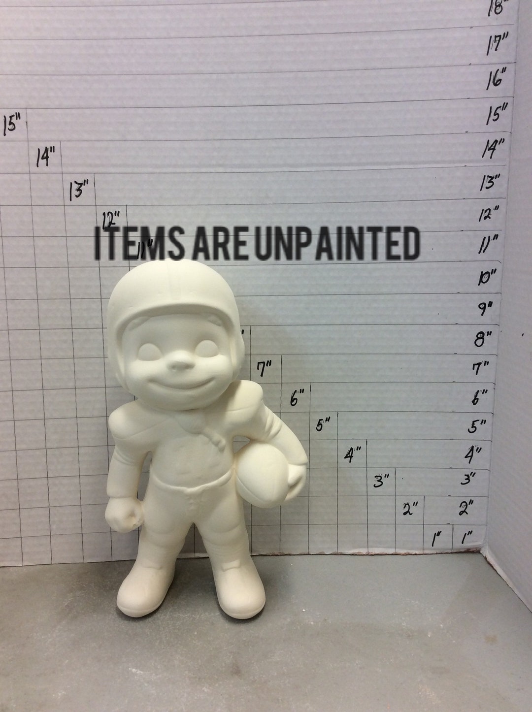 Smiley Football Player Unpainted Please Read Description Before ...